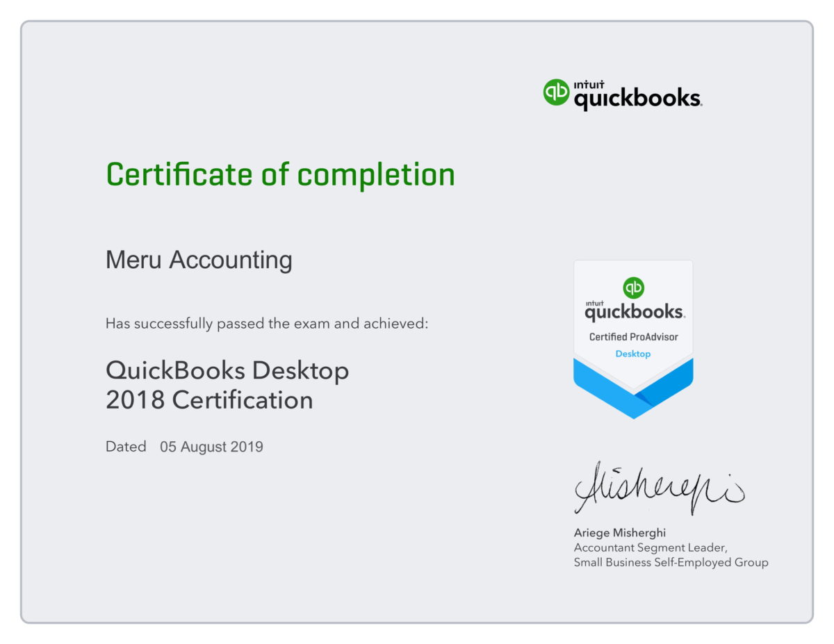 Impressive Award-Certificates | Meru Accounting